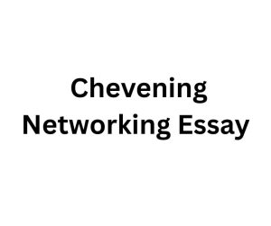 Chevening Networking Essay | Chevening Scholarship